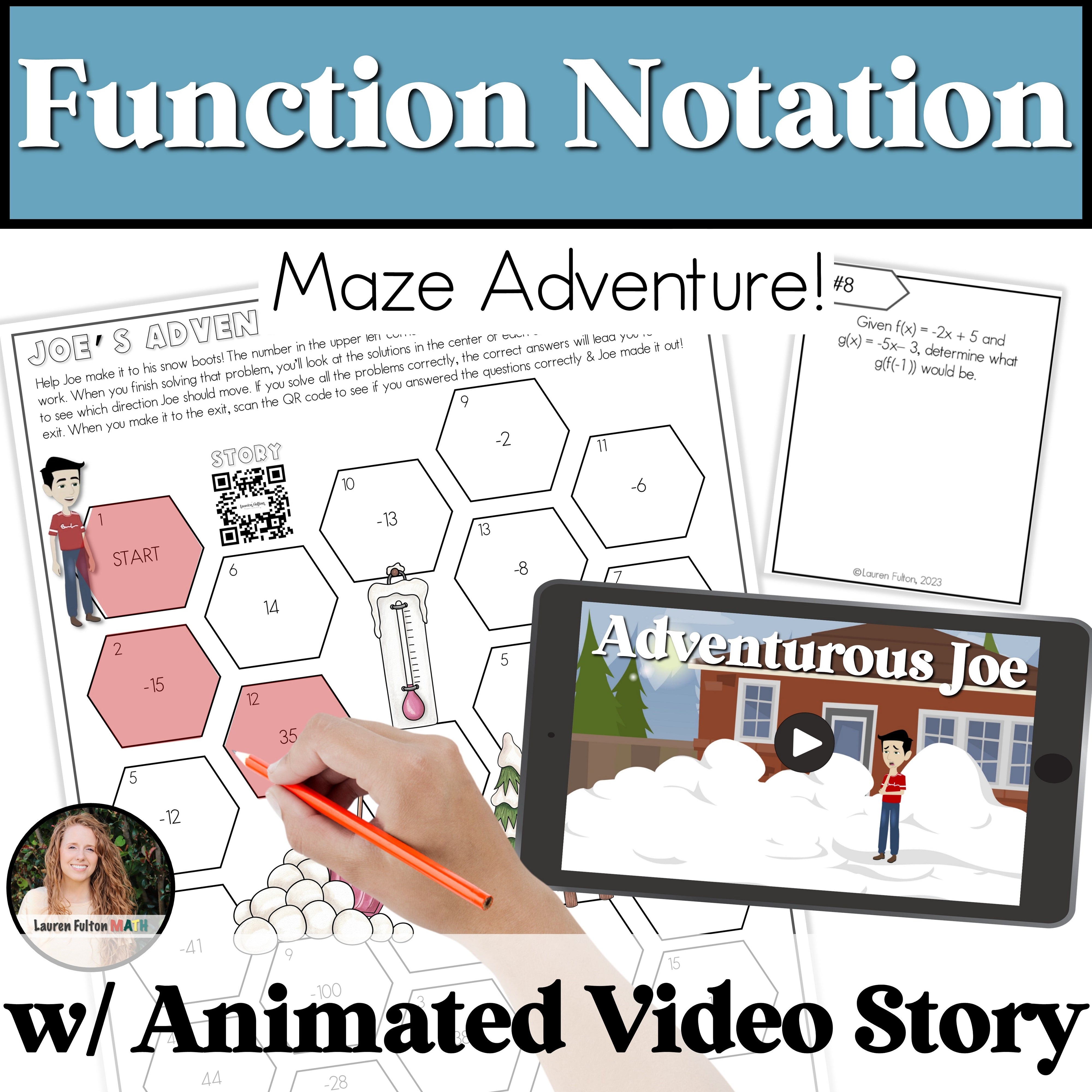 Function Notation Maze Activity For Evaluating Functions In Algebra I