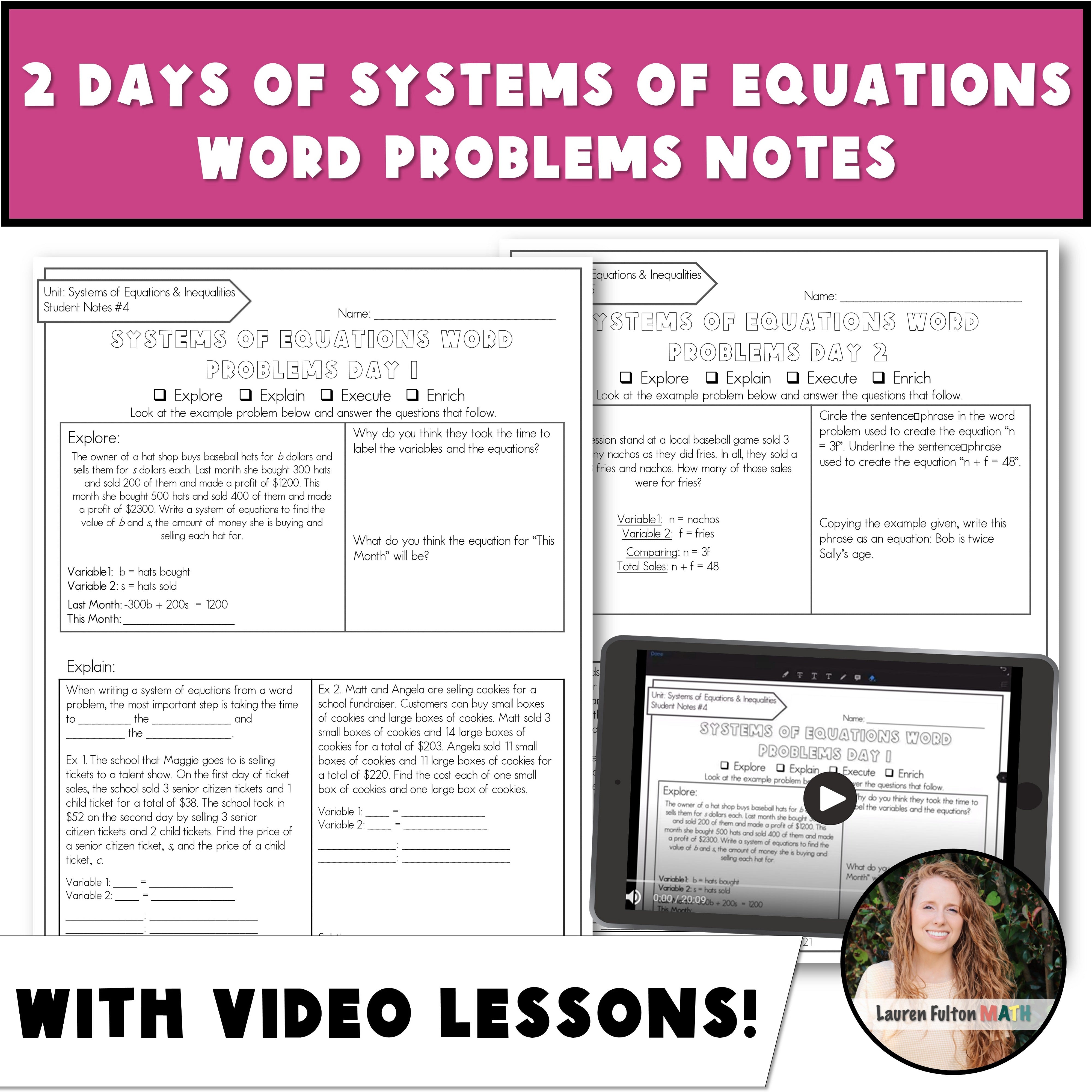 Algebra Curriculum – Lauren Fulton Math